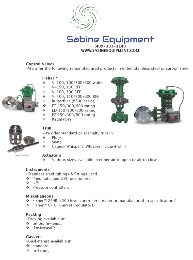 Catalogs - Sabine Equipment